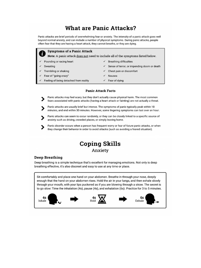 Panic and Anxiety Basic | PDF