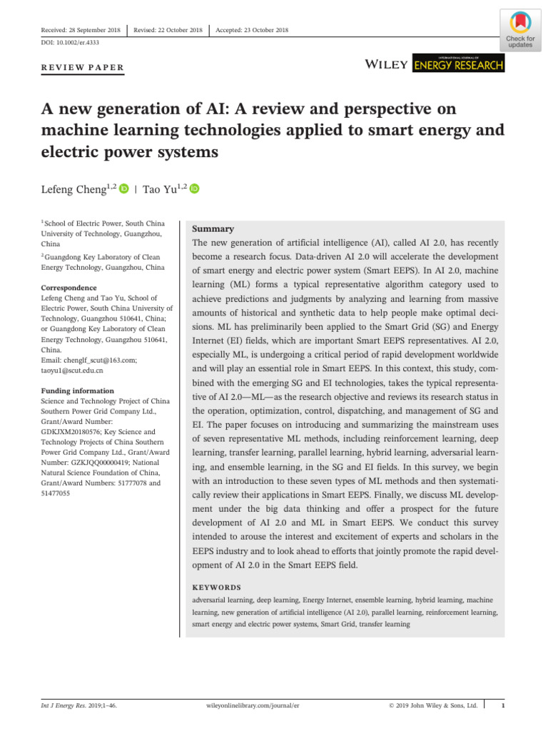 A New Generation of AI - A Review and Perspective On Machine Learning Technologies Applied To ...