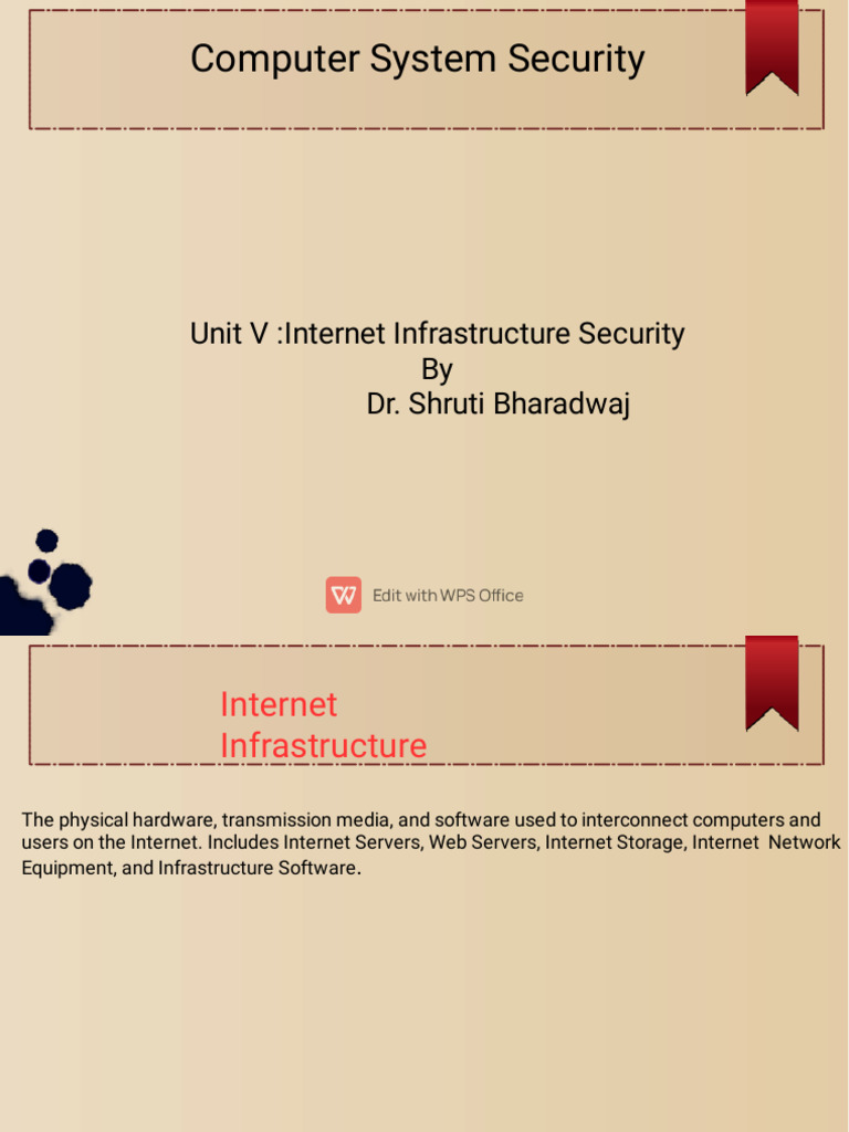 CSS Unit V Internet Infrastructure Security | PDF | Domain Name System | Domain Name
