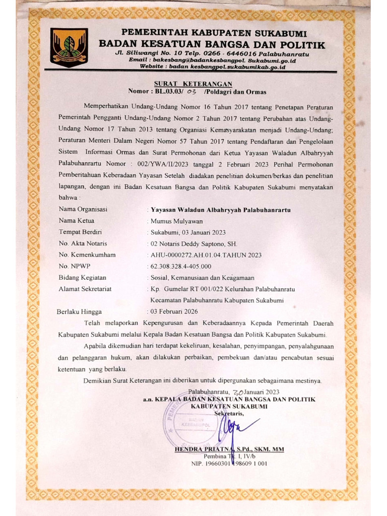 Surat Kesbangpol Pdf Pdf