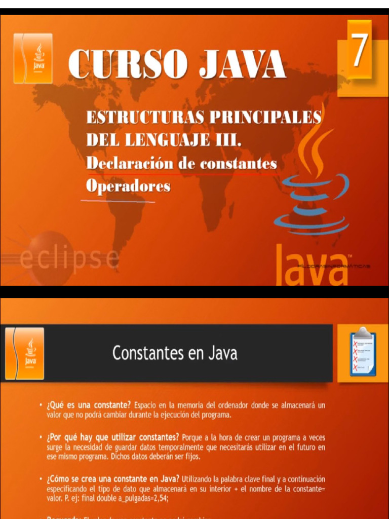 Apunte Video #7 Curso Java | PDF