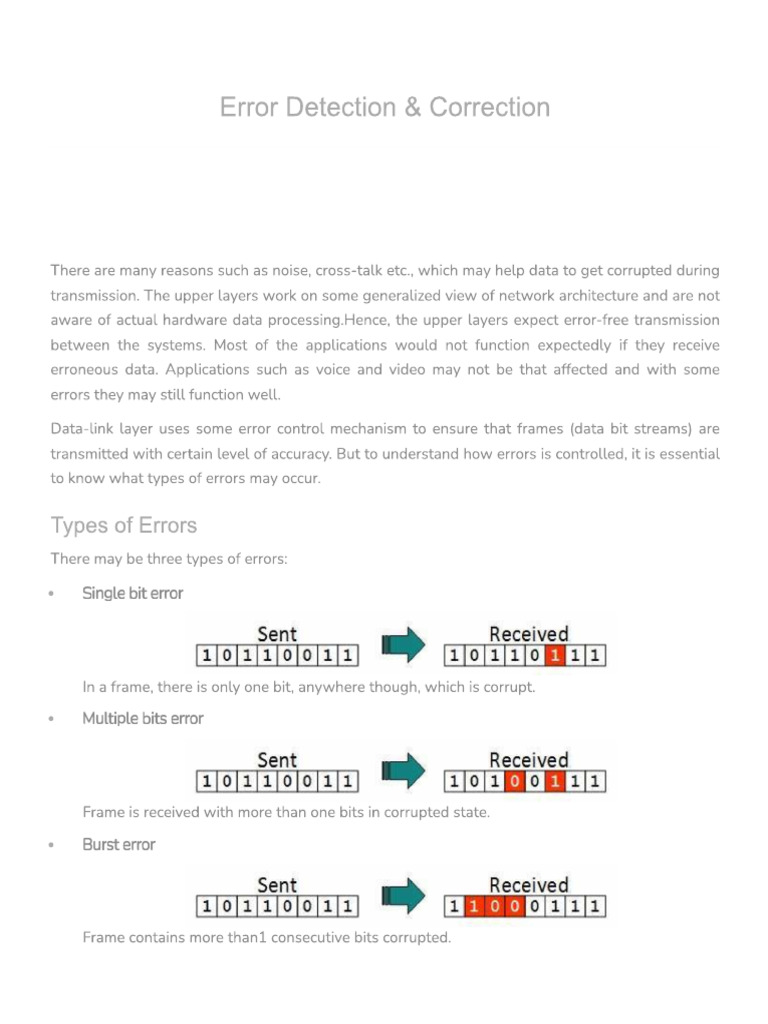 Error Detection | PDF