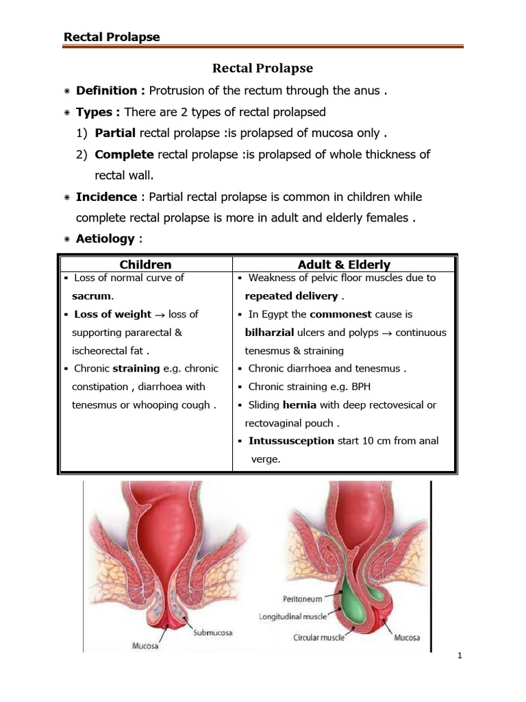 Rectal Prolapse | PDF