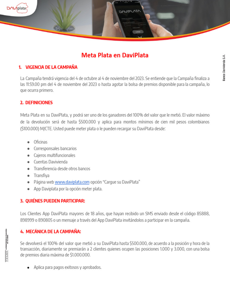 Términosycondiciones Cashin AAA20 Oct 05 | PDF