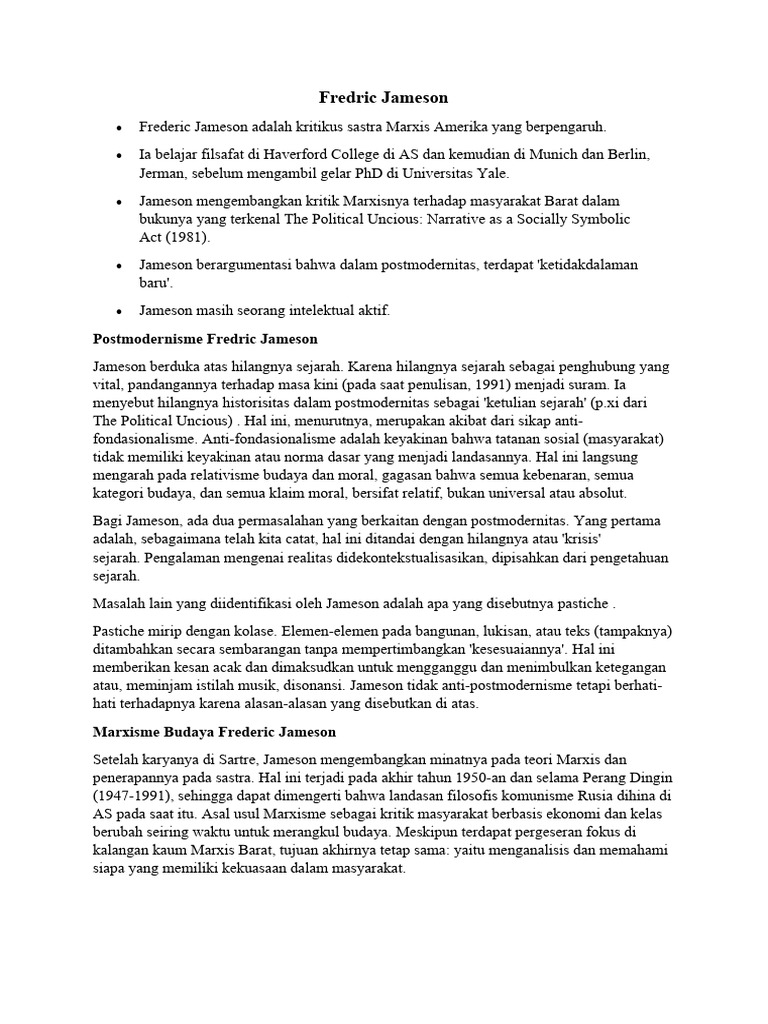 Fredric Jameson | PDF