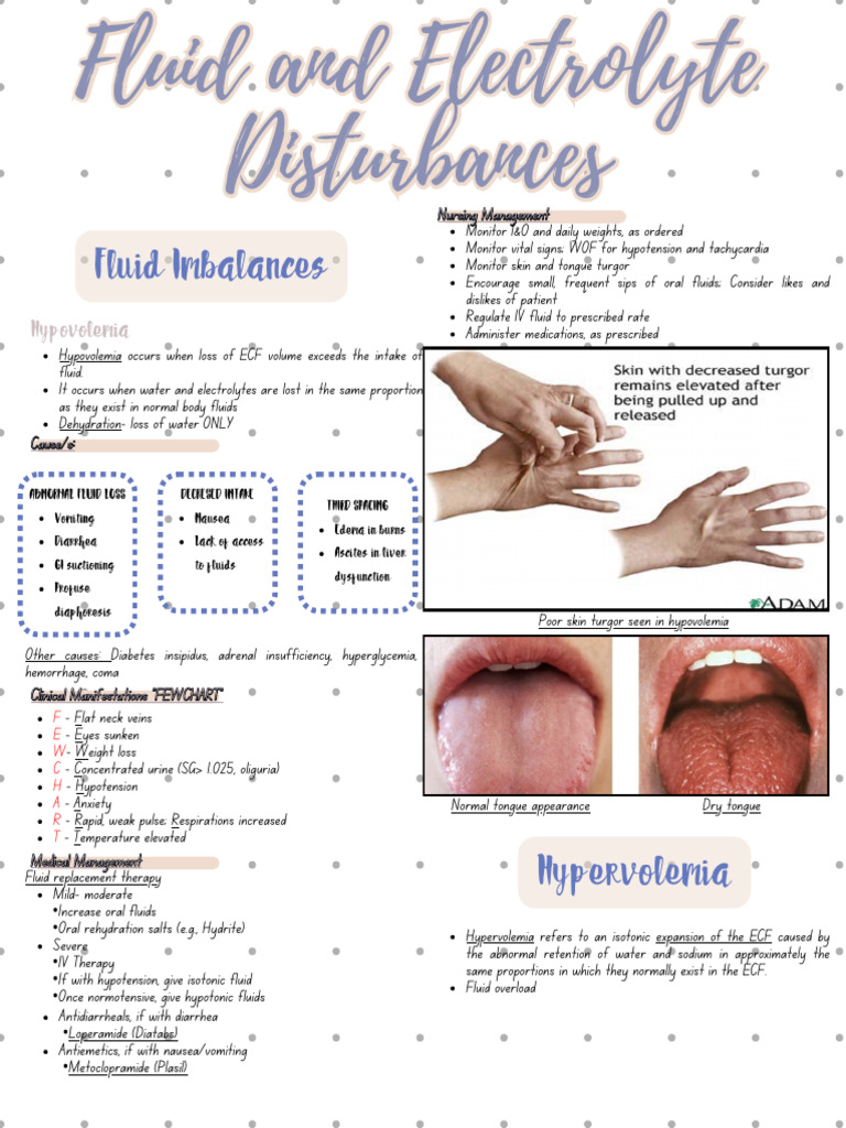 Fluid and Electrolyte Imbalances Guide | PDF | Medicine | Causes Of Death