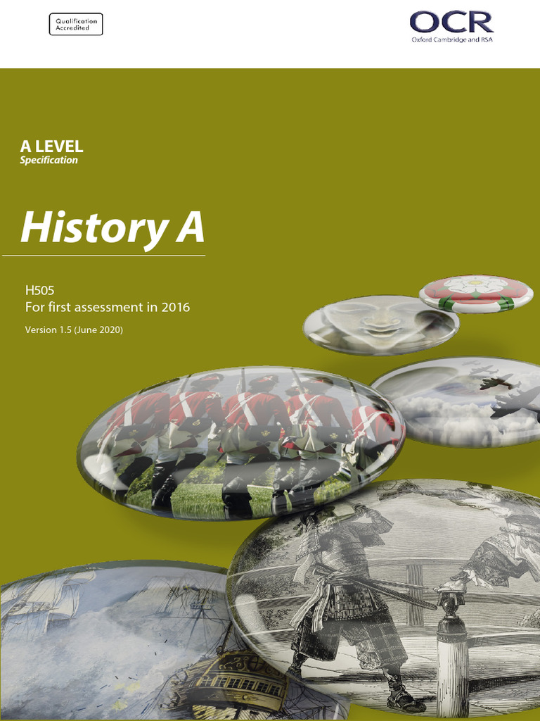 Specification Accredited A Level Gce History A h505 | PDF | Teachers ...