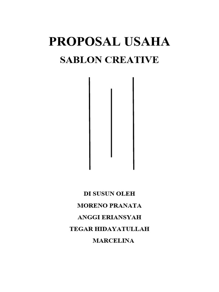 Proposal Usaha Sablon Kreatif di Kebumen | PDF