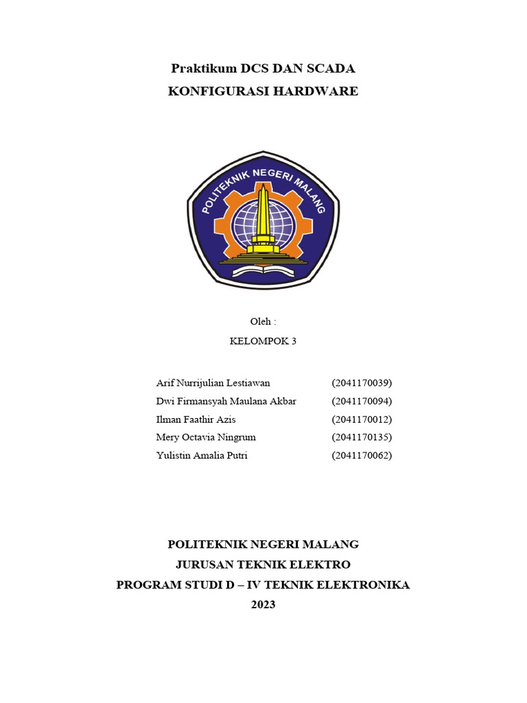Kelompok 3 - Laporan Praktikum Jobsheet 1 (Konfigurasi Hardware) - DCS Scada PDF | PDF