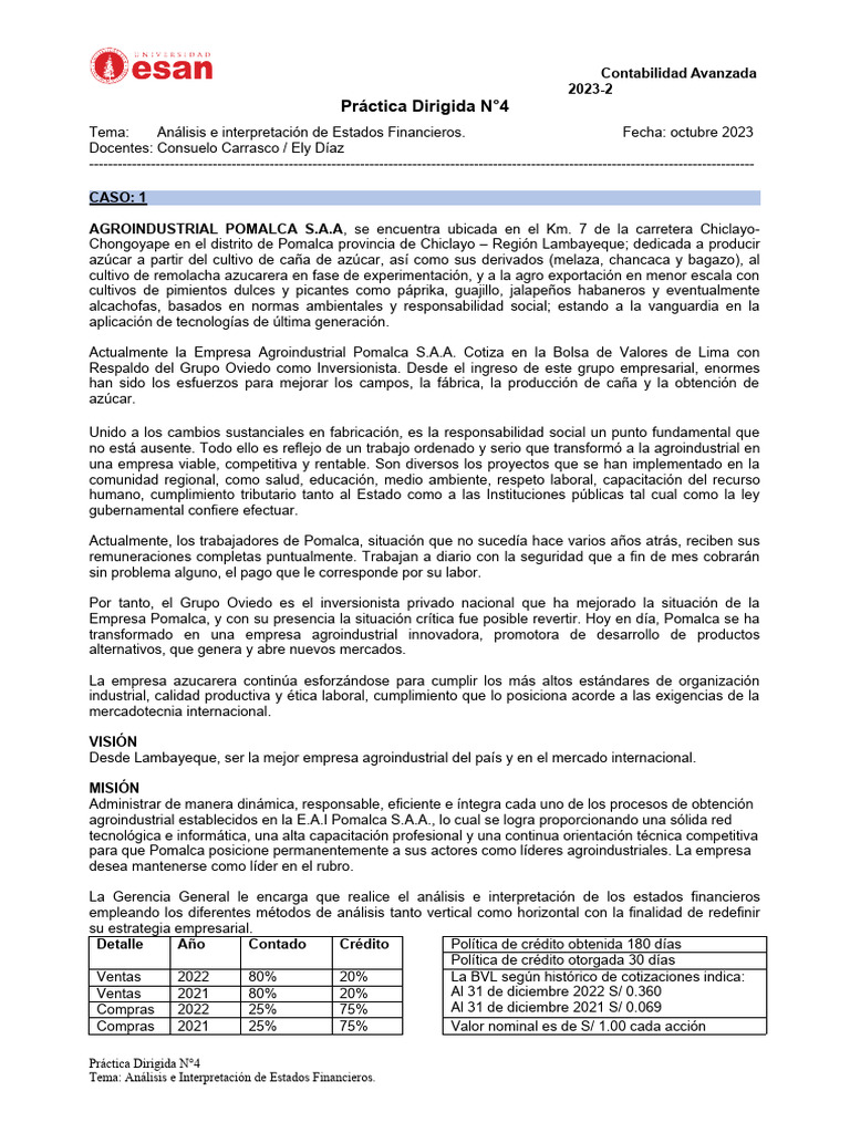 PD4 2023-2 | PDF | Contabilidad | Ratio financiero