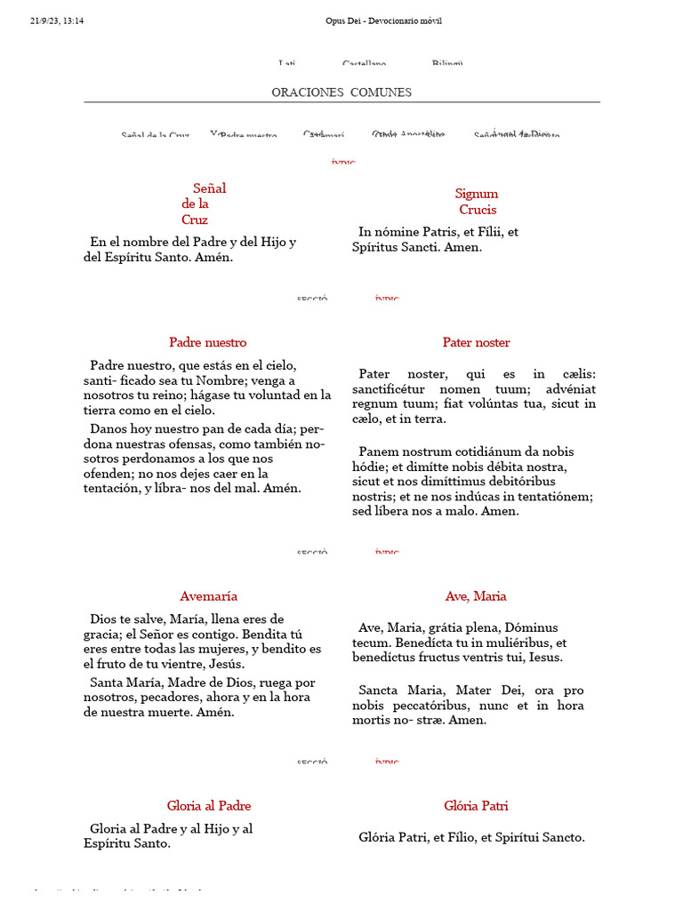 Opus Dei - Devocionario Móvil | PDF