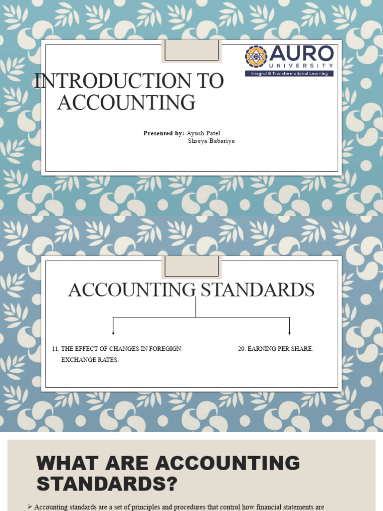 Introduction To Accounting Standards | PDF