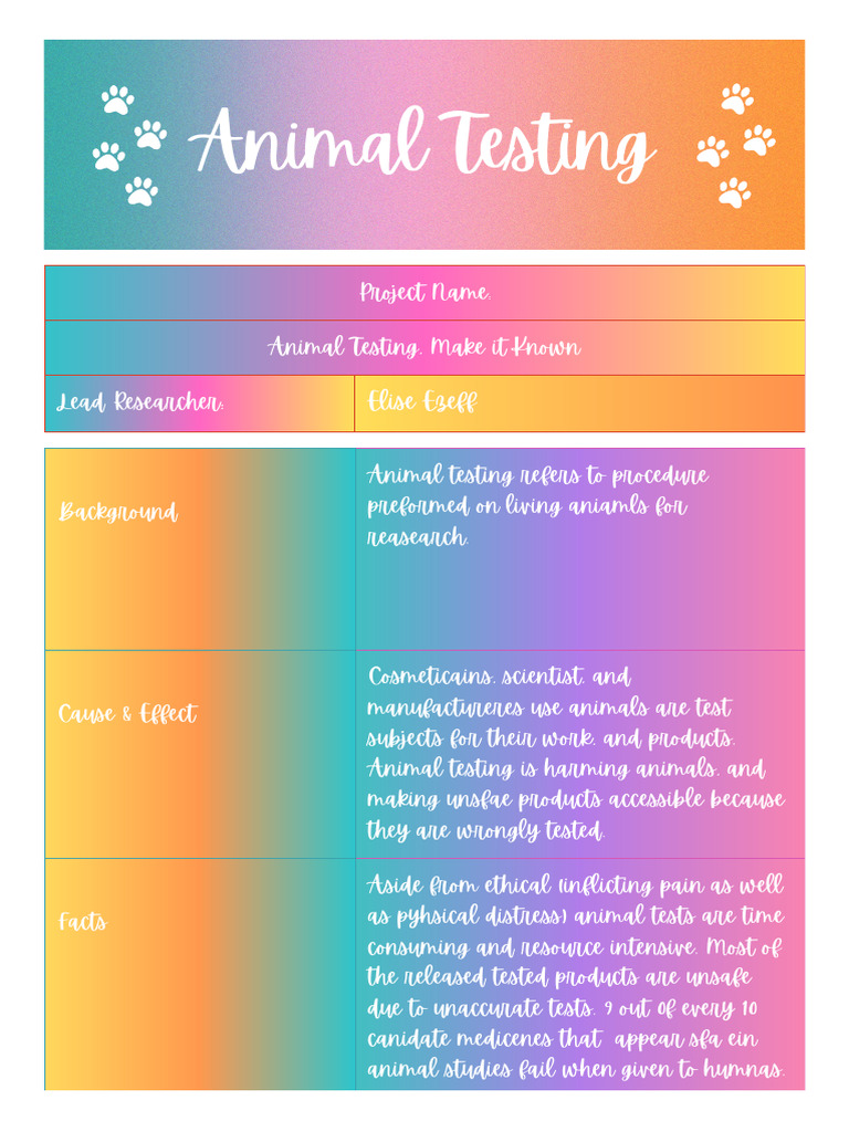 Animal Testing Infographic | PDF