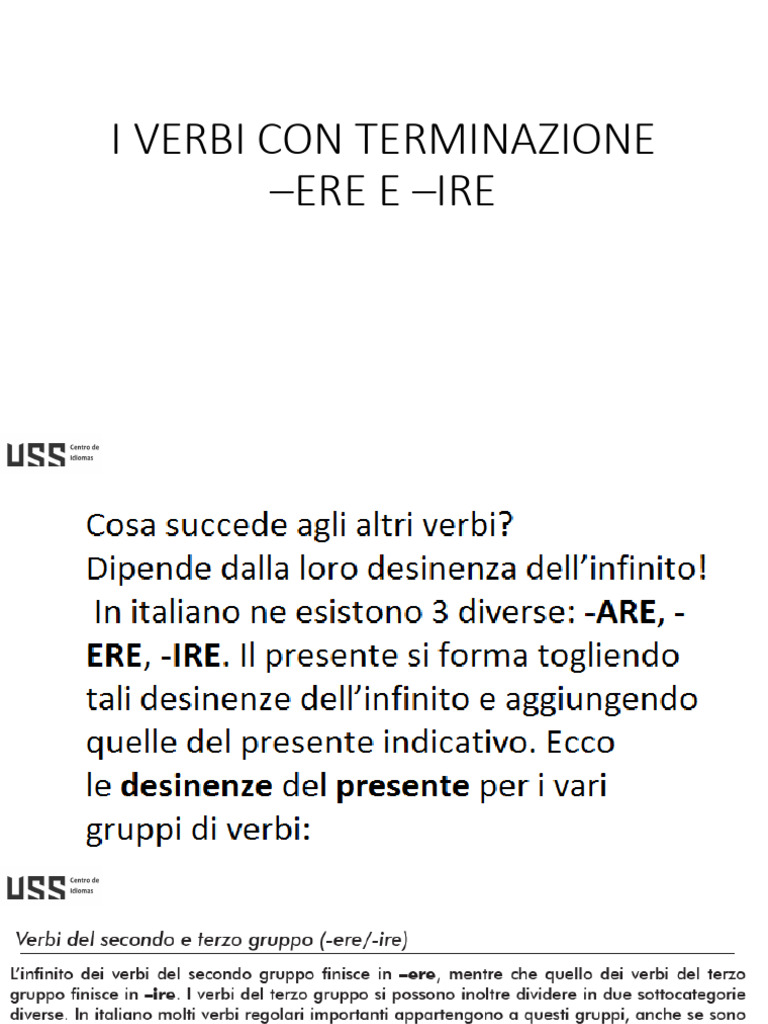 Verbi in - Ere e - Ire | PDF
