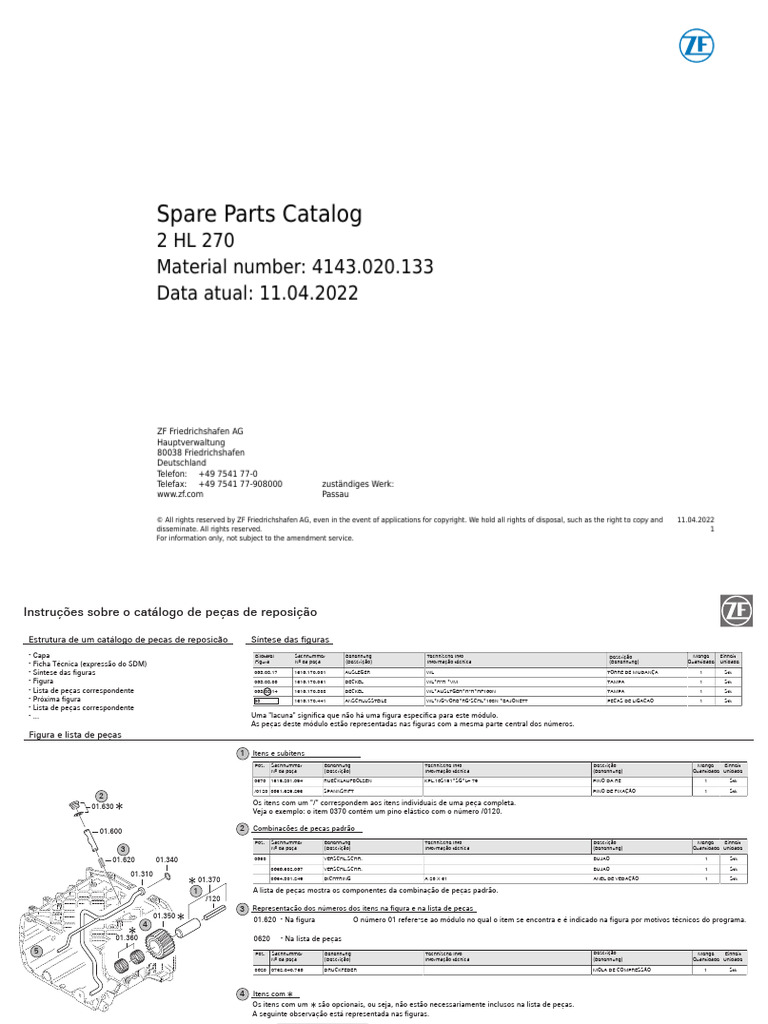 ZF 2HL 270 SpareParts | PDF