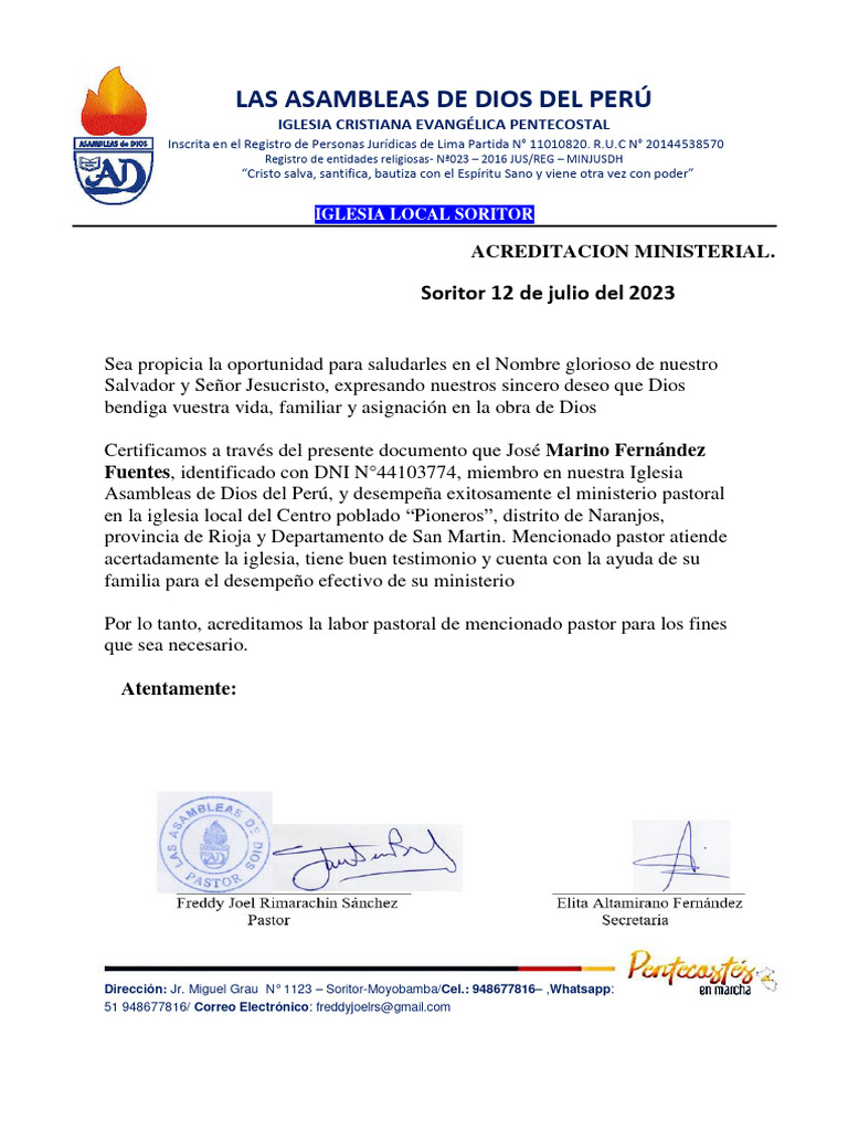 Las Asambleas de Dios Del Per2 | PDF