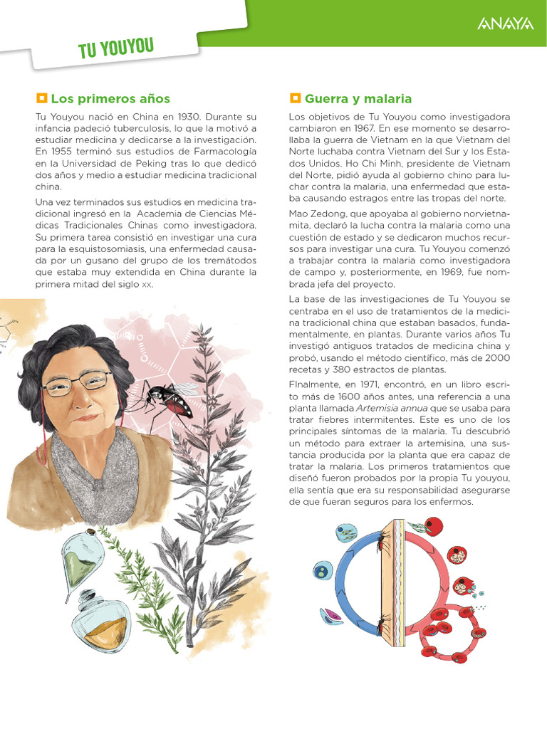 Biografía Tu Youyou (Intro Tema) | PDF | Medicina CLINICA | Cuidado de la salud