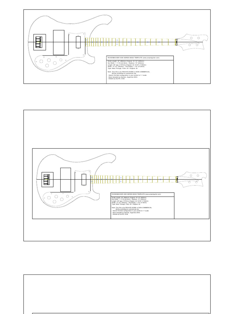 Rickenbacker 4000 Series Guitar Template | PDF