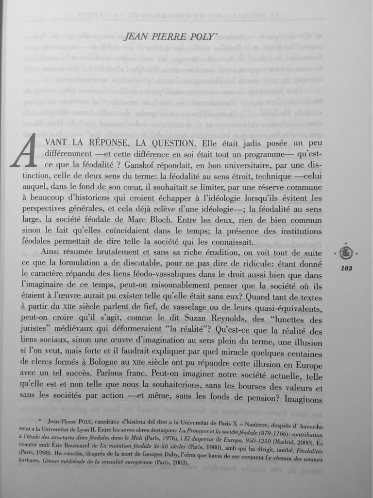 Jean Pierre Poly | PDF