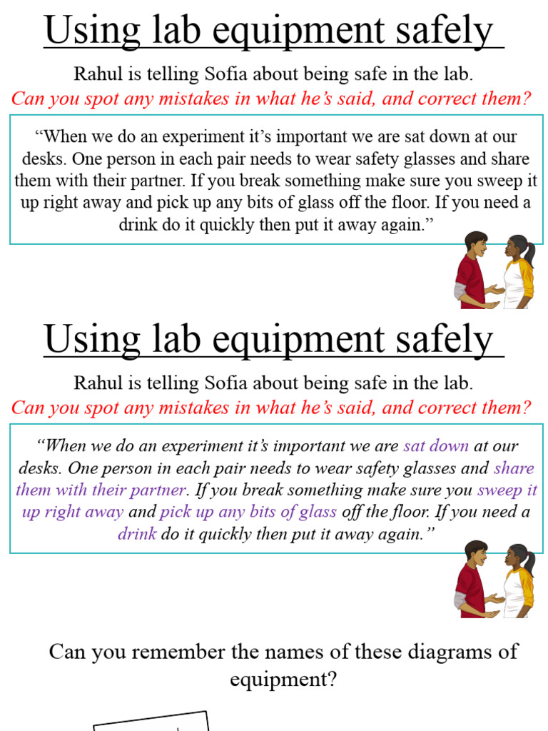 L2 Using Lab Equipment Safely | PDF | Equipment