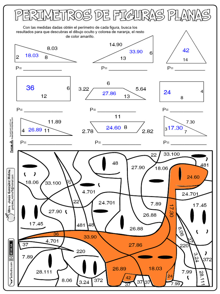 Perimetro de Figuras Planas CLAVE | PDF