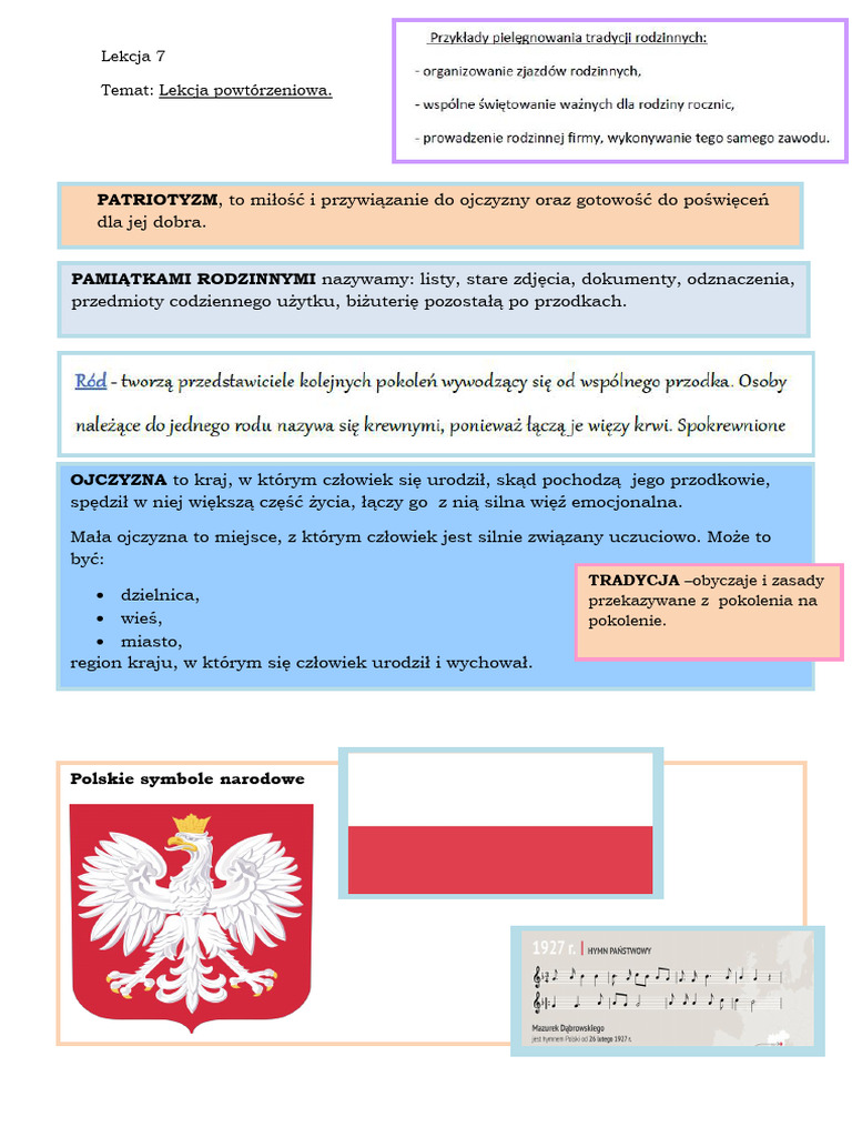 Lekcja 8 Lekcja Powtorzeniowa. Klasa IV | PDF Lekcja 8 Lekcja Powtorzeniowa. Klasa IV | PDF