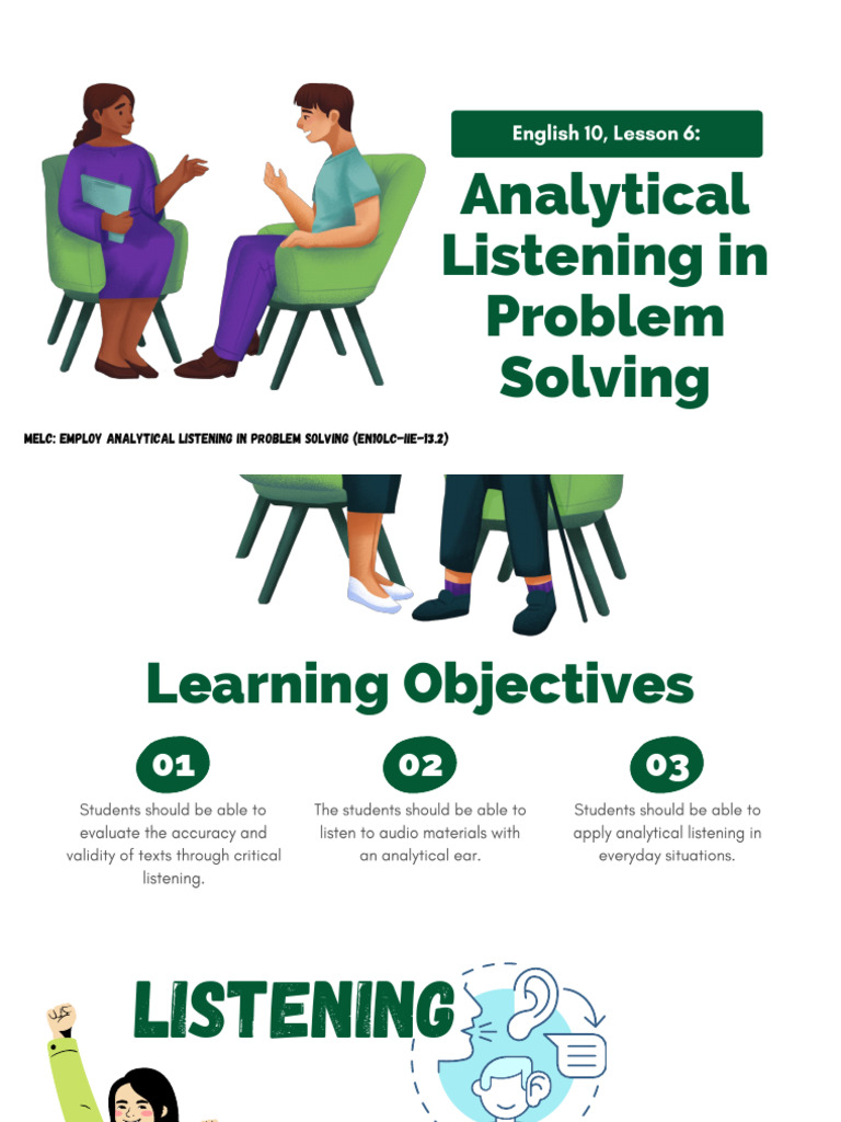 Q1 Module 6 Employ Analytical Listening For Problem Solving | PDF ... Q1 Module 6 Employ Analytical Listening For Problem Solving | PDF ...