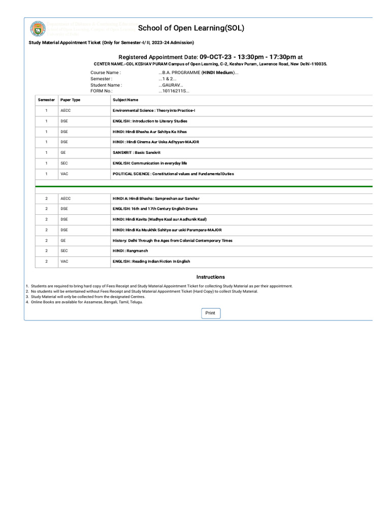 SOL Study Material Appointment Guide | PDF | Linguistics | Languages Of ...