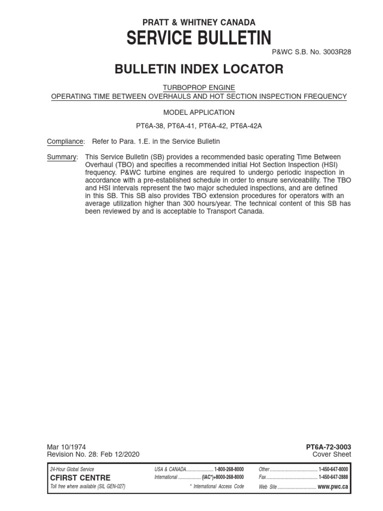 Pratt Whitney - Motor SB - 3003 Rev.28 - Pratt Whitney | PDF | Machines ...