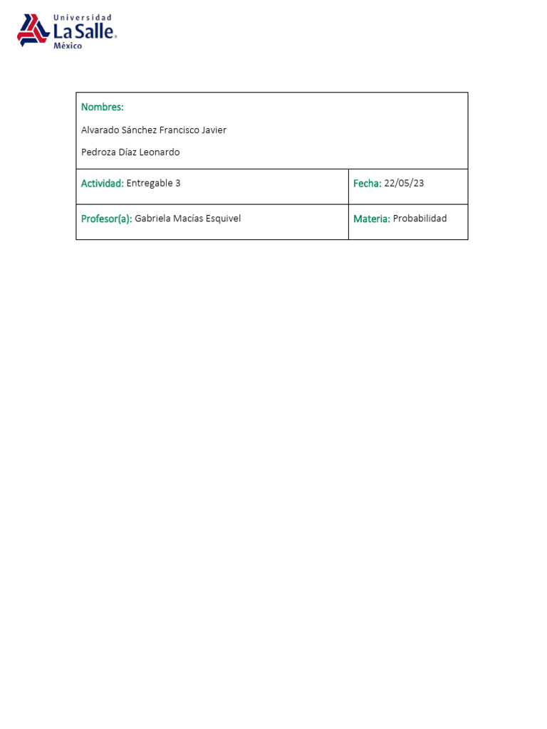 Entregable 2 Prob | PDF