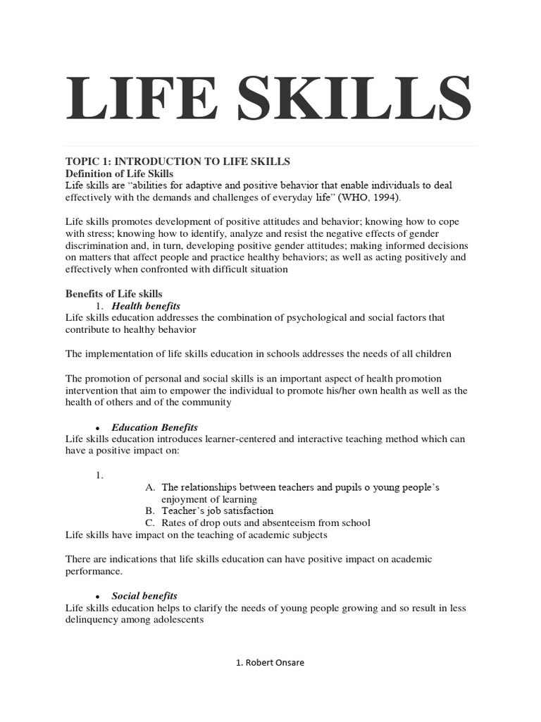Life Skills Techniques | PDF | Self Esteem | Empathy