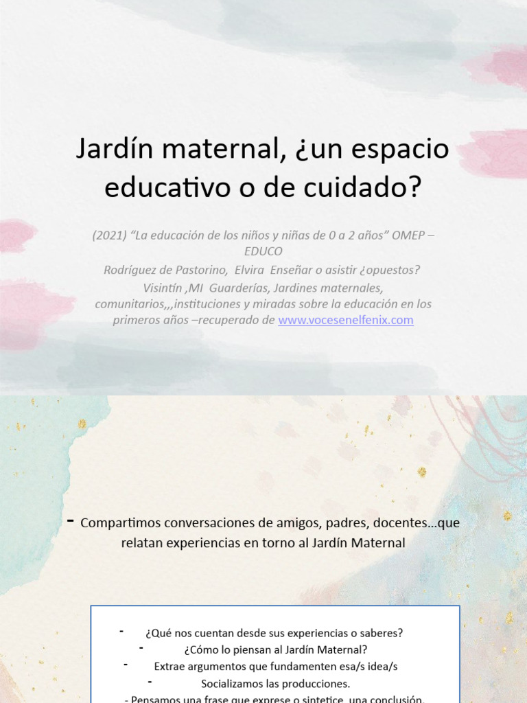 Jardín Maternal, ¿Un Espacio Educativo o | Descargar gratis PDF ...