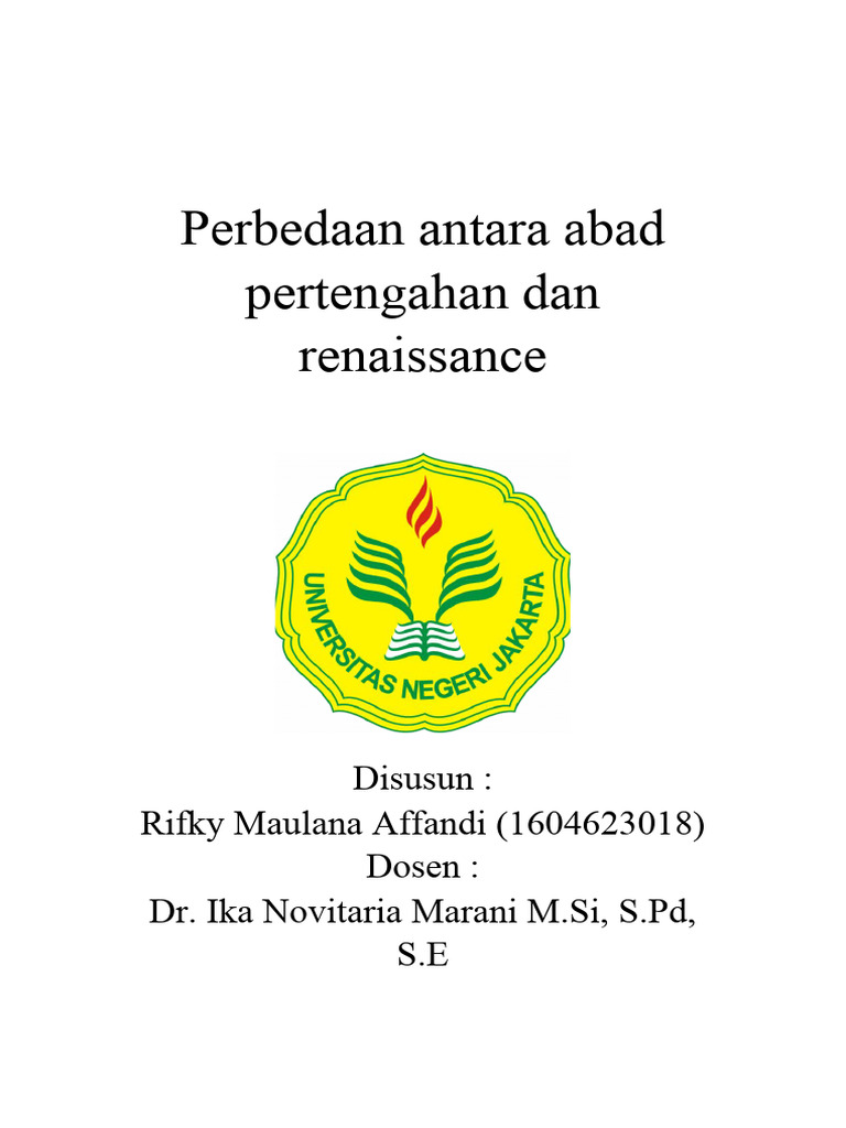 Perbedaan Antara Abad Pertengahan Dan Renaissance | PDF
