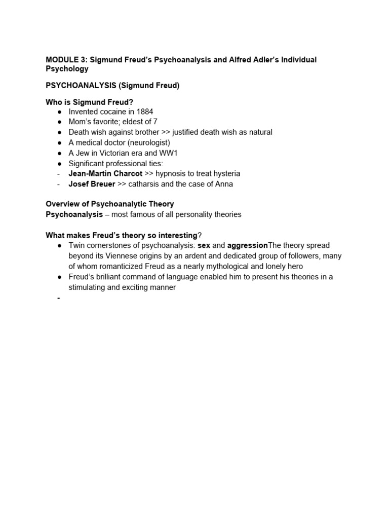 Freud's Theory | PDF