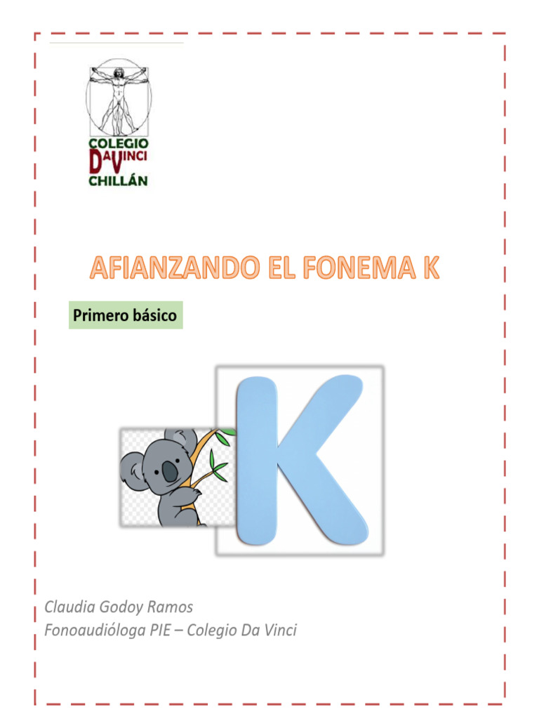 Actividades para el fonema K en niños | PDF | Vocal | Boca