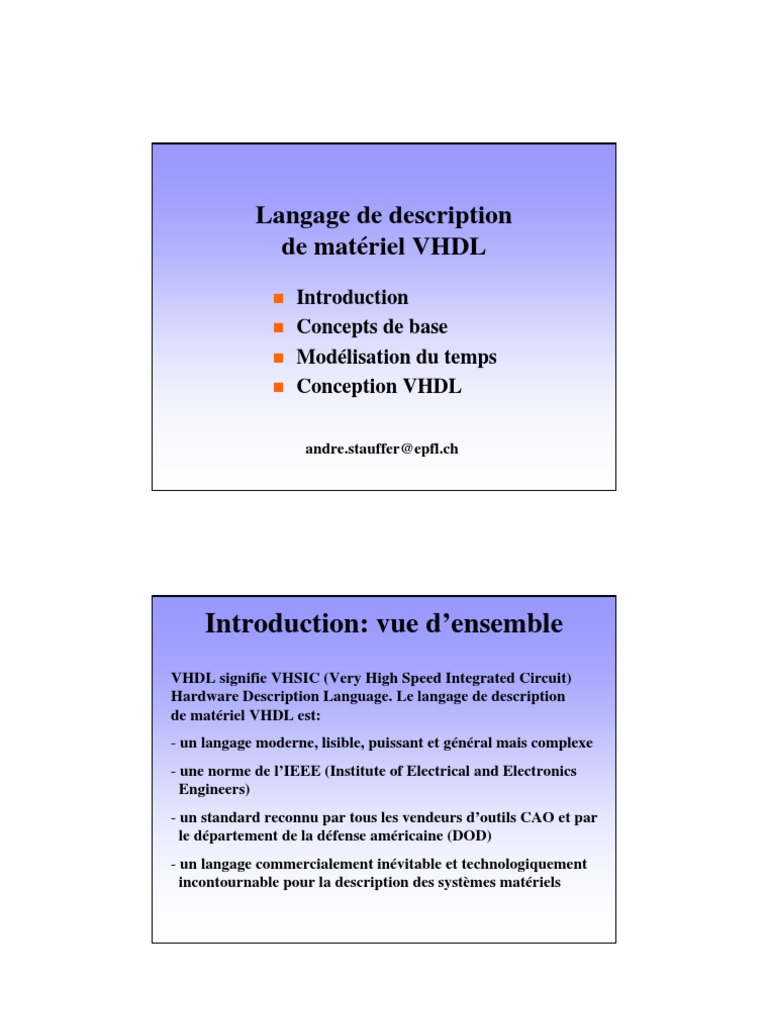Cours VHDL | PDF | Ordinateurs