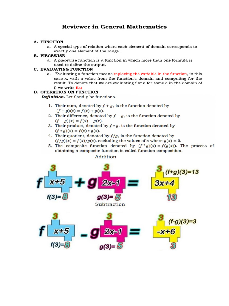Reviewer in General Mathematics | PDF | Function (Mathematics) | Asymptote