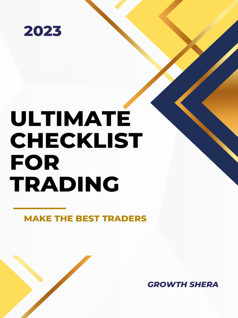 Comprehensive Trading Checklist | PDF | Risk