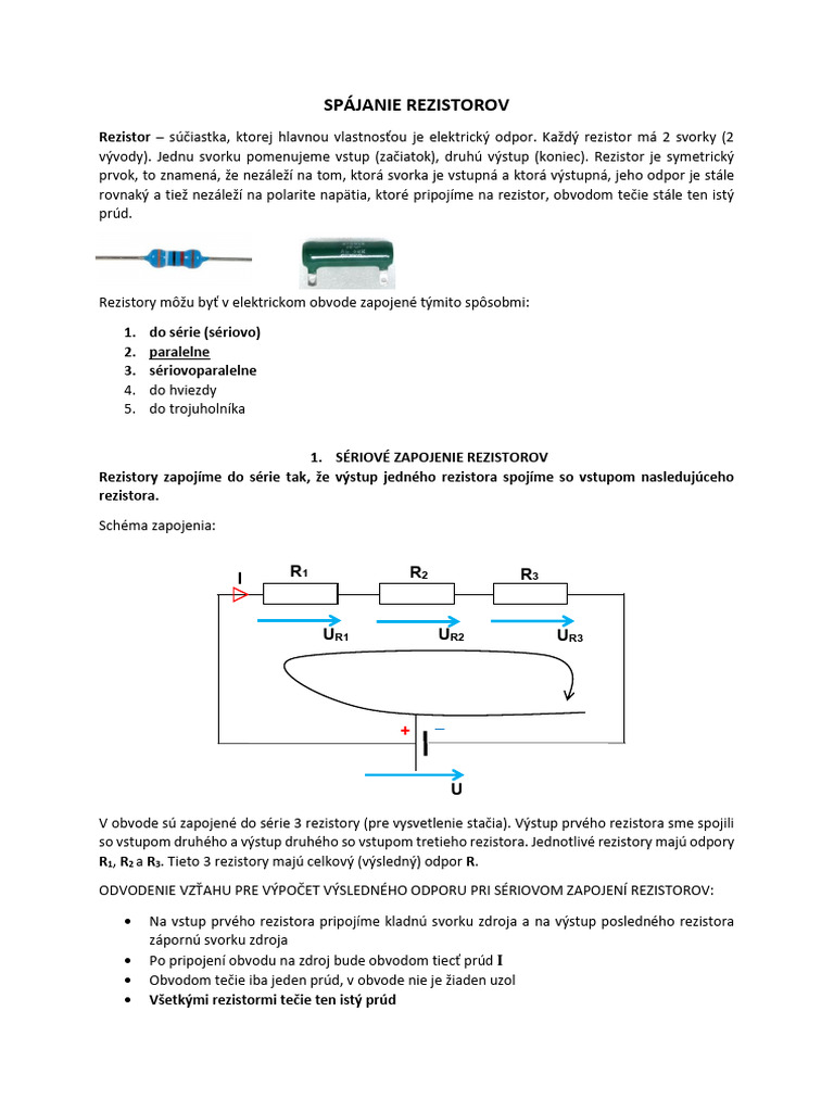Spajanie Rezistorov 0 | PDF