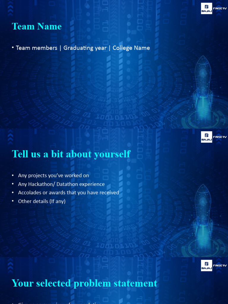 Datathon Pitch Deck Template | PDF