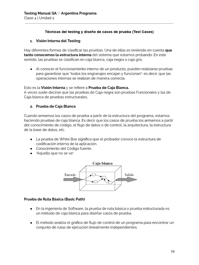 Testing Qa Arg Programa Unidad 2 Pdf Pruebas De Software Programa De Computadora 7120
