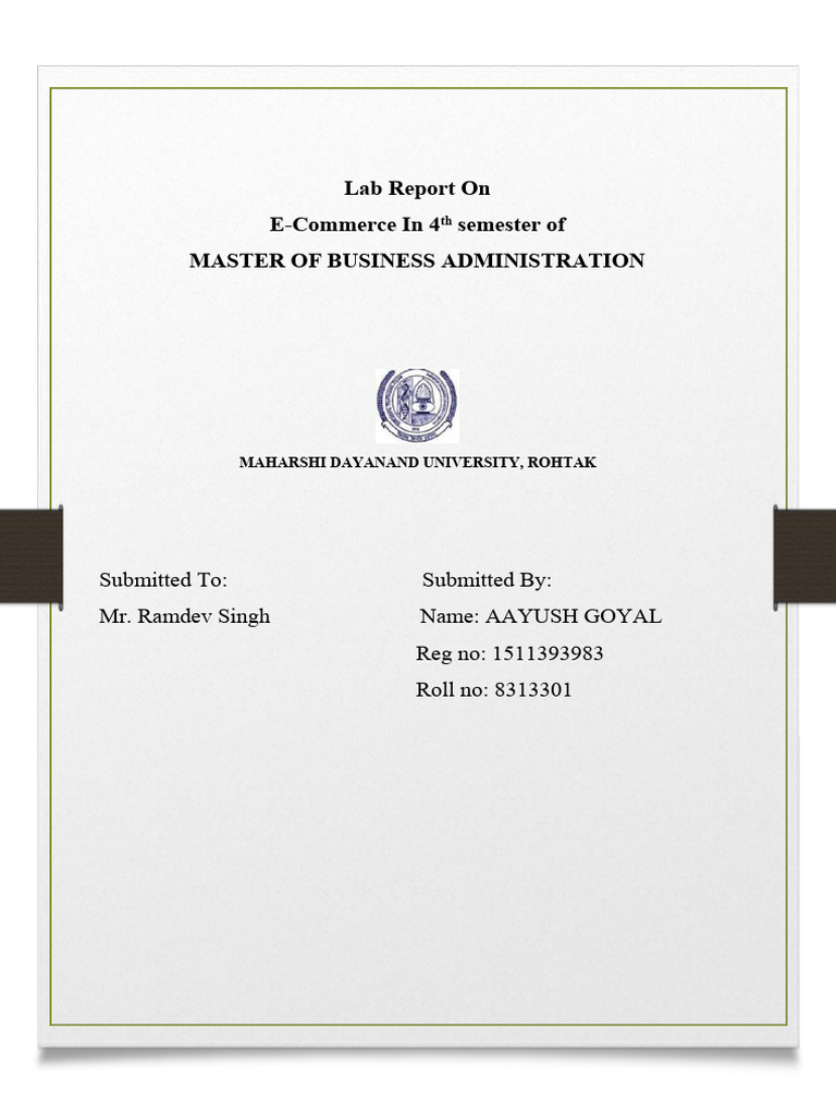Aayush Goyal e Commerce File | PDF | E Commerce | Business Process Aayush Goyal e Commerce File | PDF | E Commerce | Business Process
