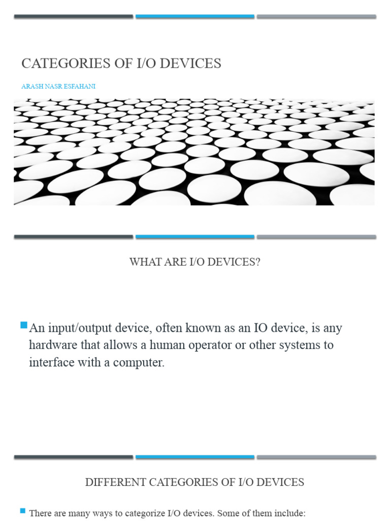 IO Devices | PDF | Input/Output | Computer Data Storage