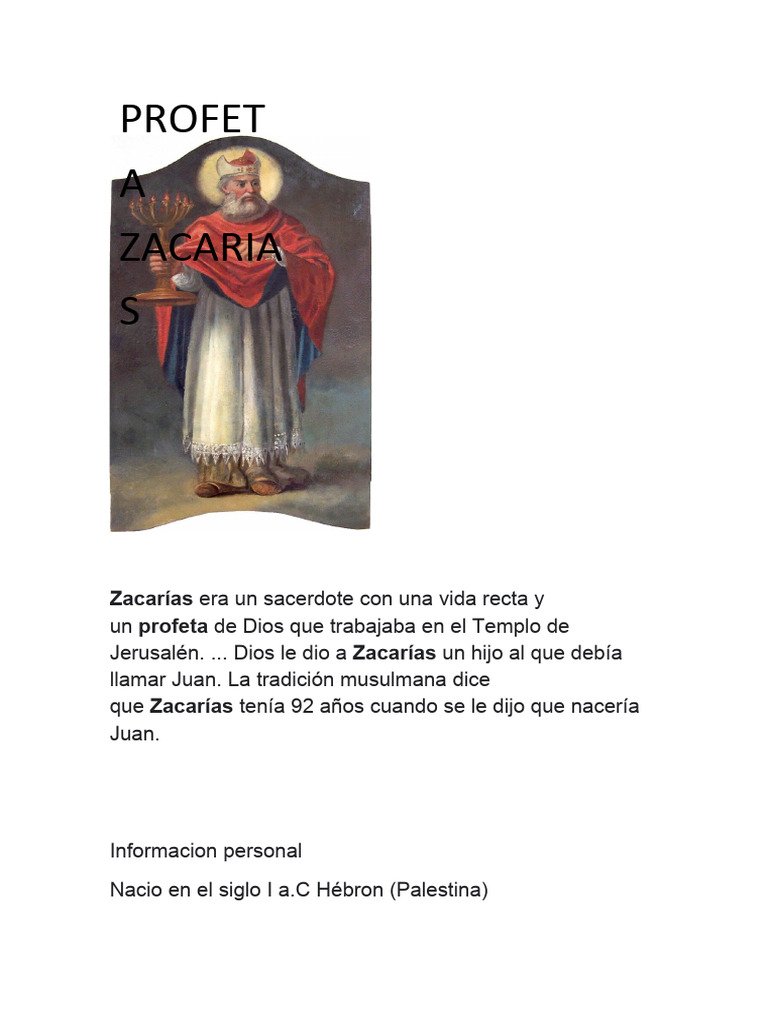 Zacarías | PDF | Religiones abrahámicas