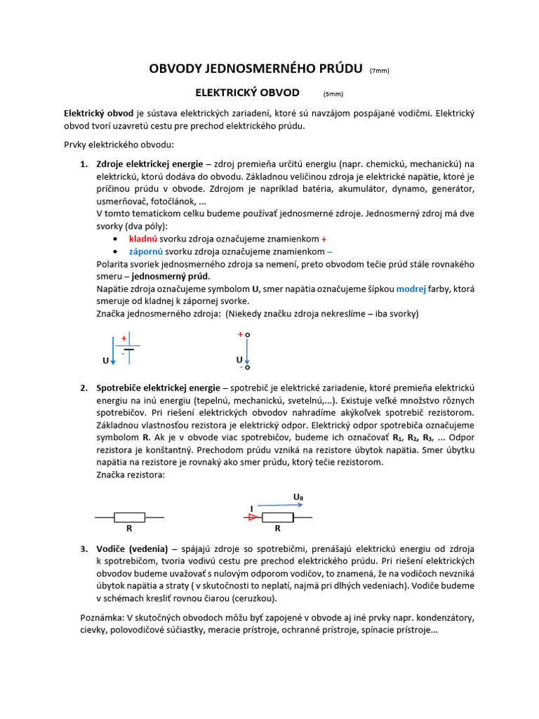 Elektricky Obvod 1 | PDF