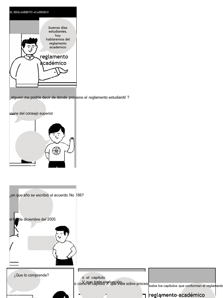 Negro y Blanco Educación 6 Viñetas Cómic - Compressed | PDF