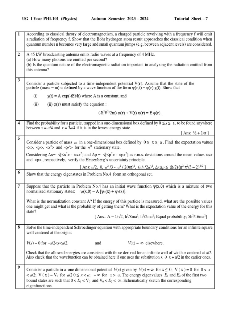 Tutorial 7 The Final Tutorial For PHI-101 Autumn 2023-24 | PDF ...