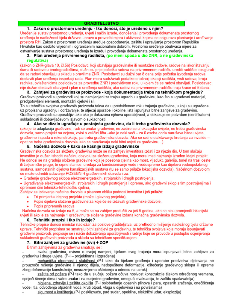 Graditeljstvo - Print | PDF