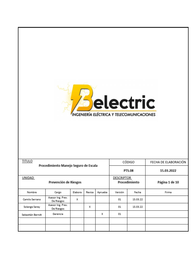 PTS.08 Manejo Seguro de Escalas | PDF | Rieles | Business