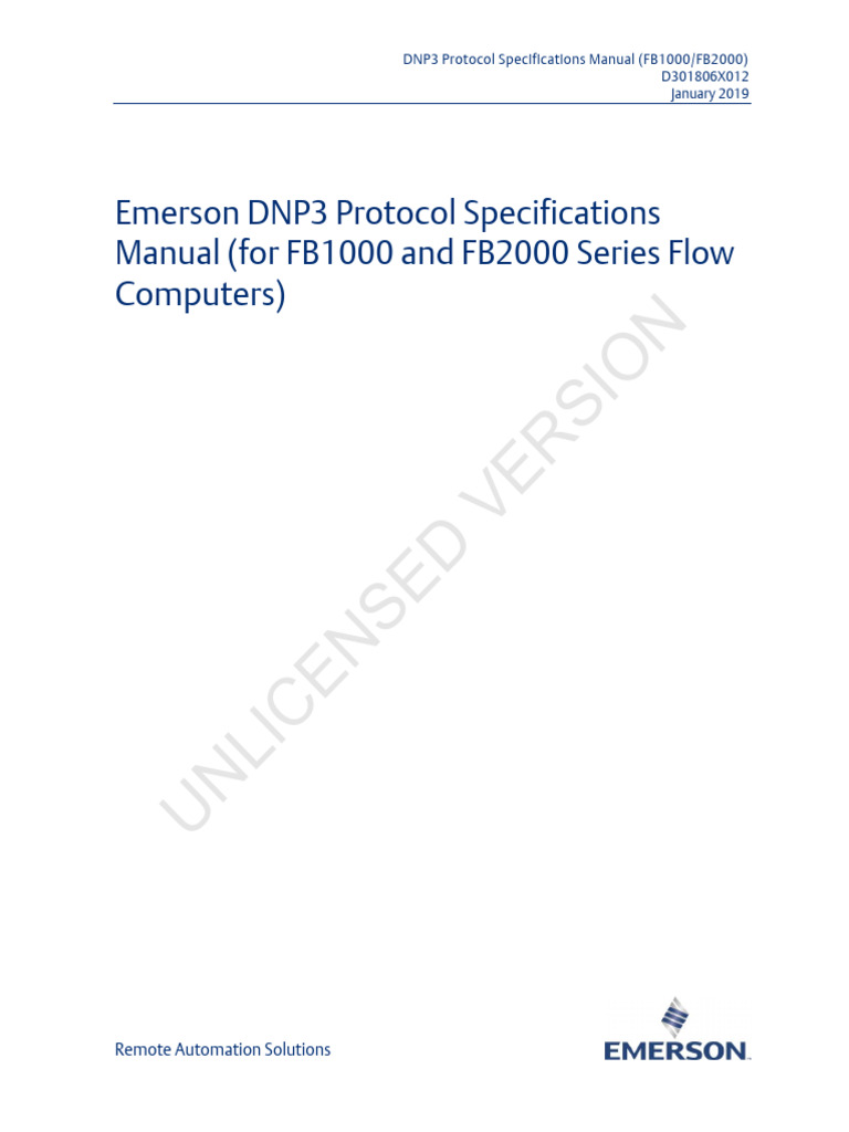 dnp3 Protocol Specifications Manual For fb1000 fb2000 Series Flow ...
